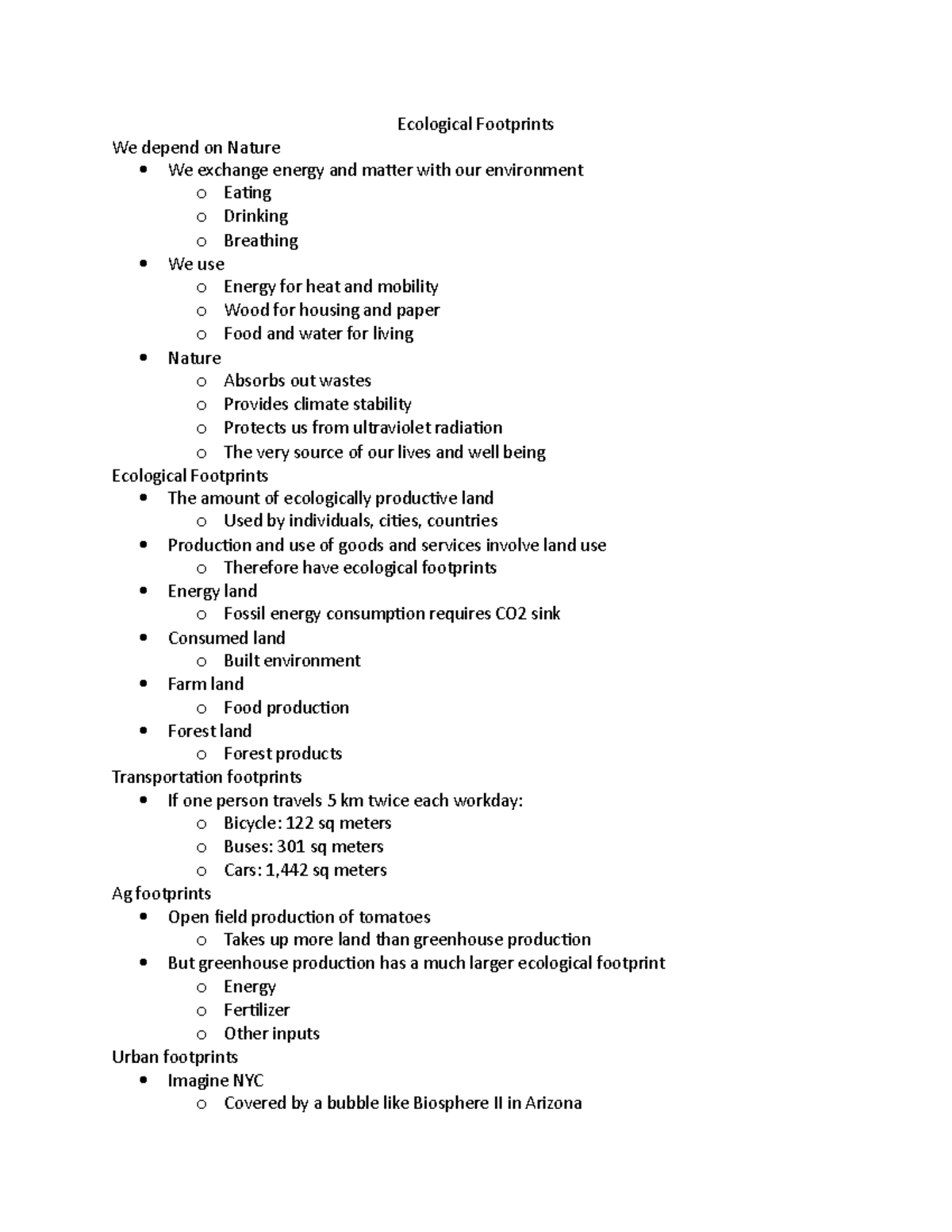 18. Ecological Footprints - Ecological Footprints We depend on Nature ...