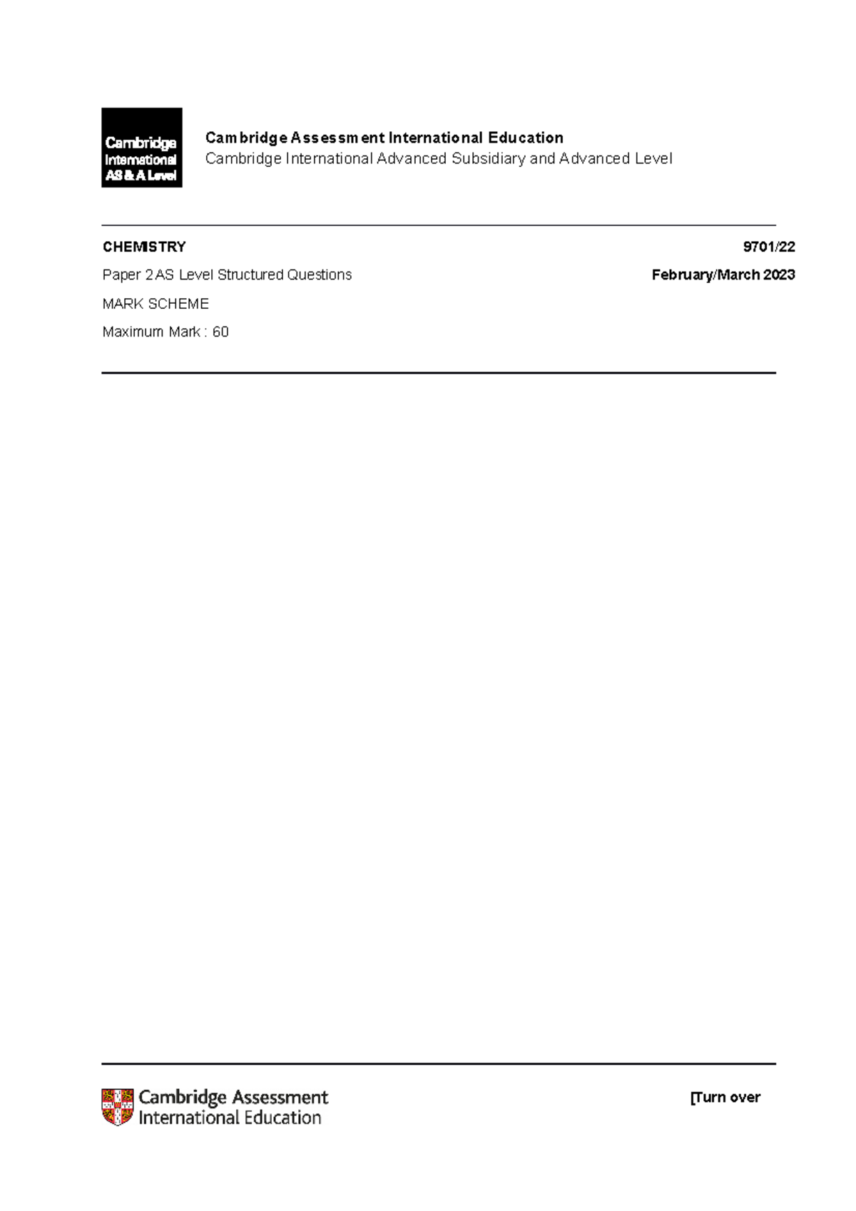 Chemistry 9701 Paper 2 MS - Cambridge Assessment International ...