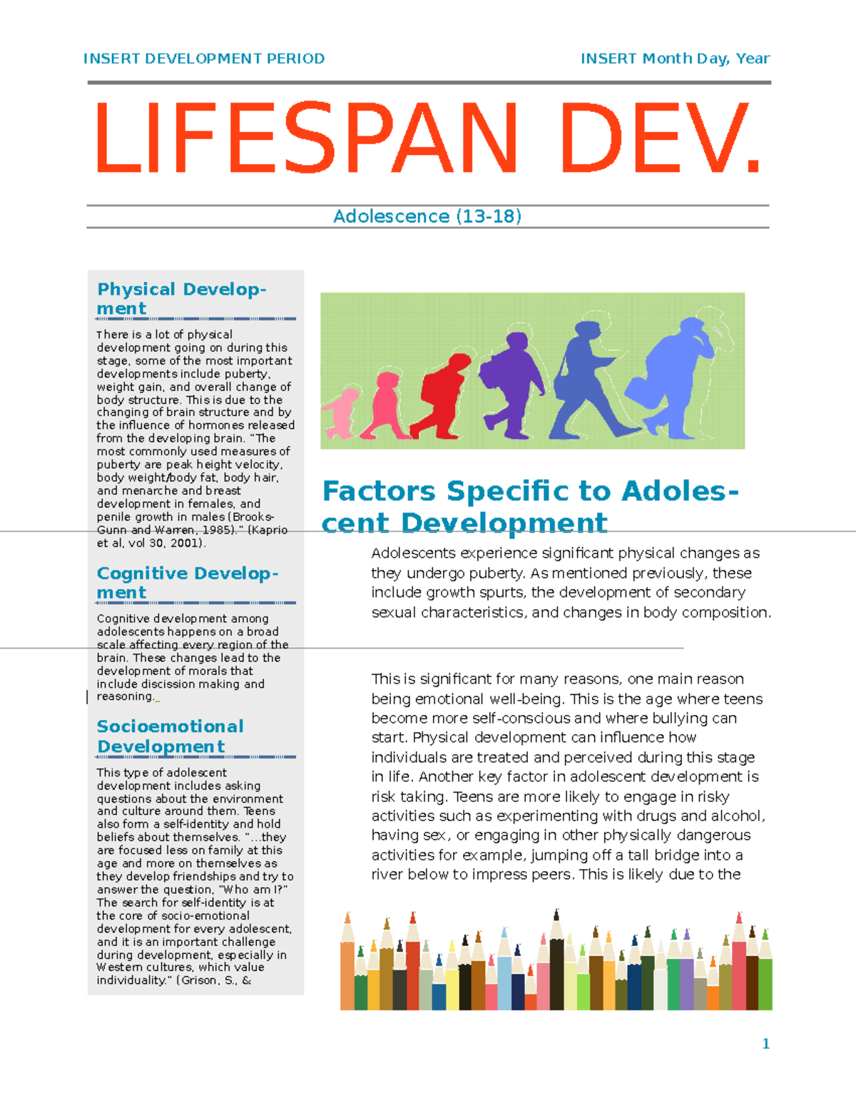 PSY 102 RS T3 Template 2 Development Newsletter - INSERT DEVELOPMENT ...