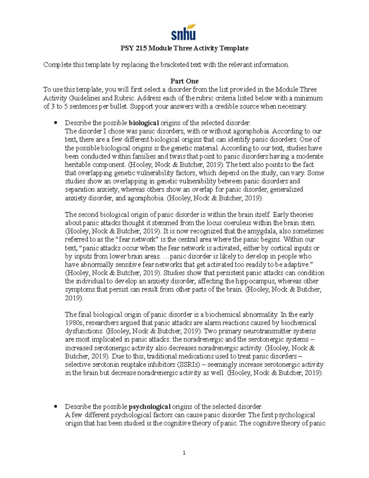 PSY 215 Module Three Activity Template - PSY 215 Module Three Activity ...