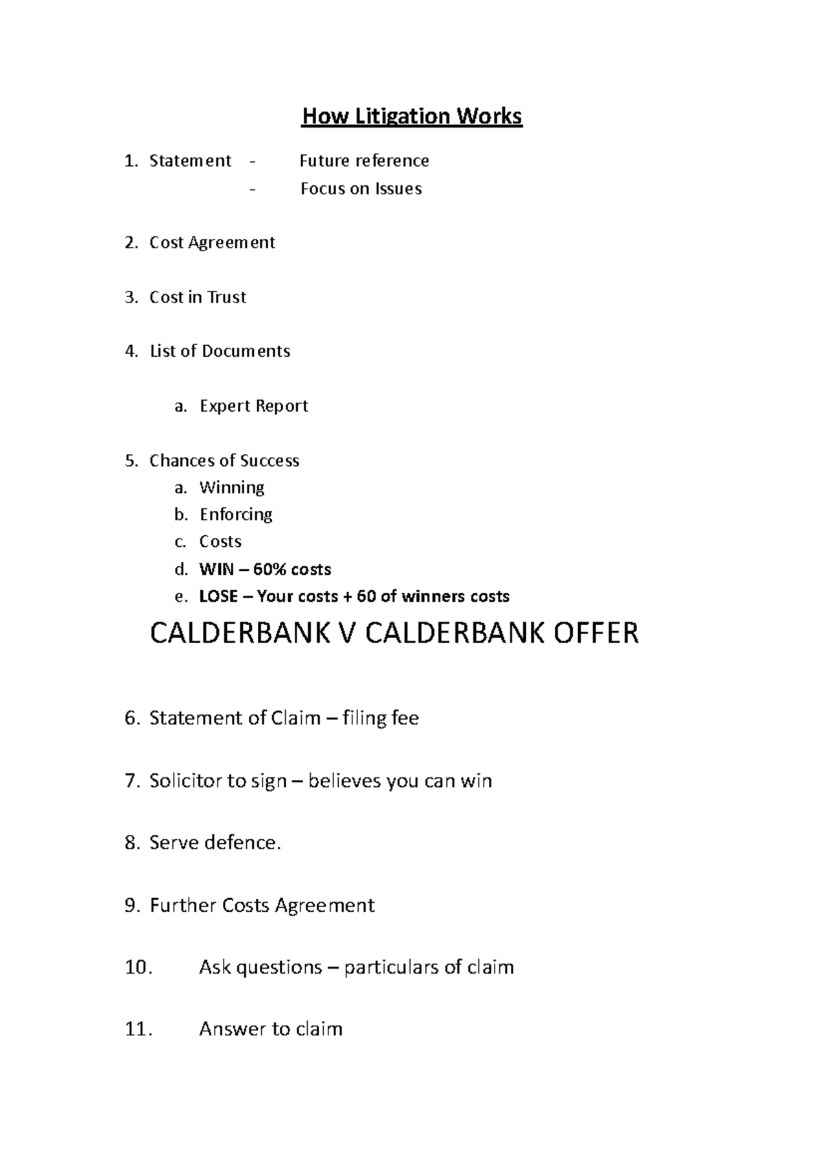 How Litigation Works - Building law - How Litigation Works 1. Statement ...
