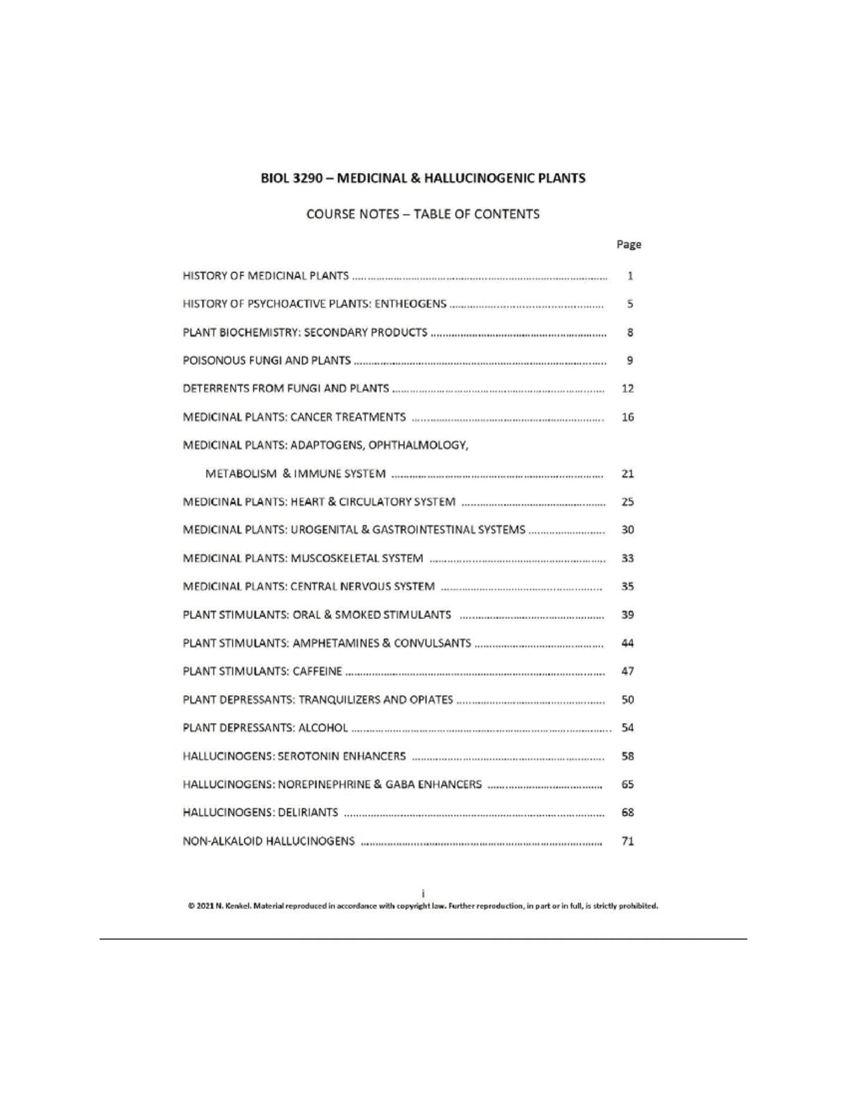 BIOL 3290 Lecture Notes - BIOL 3290 - Studocu