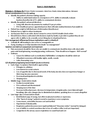 NUR 445 Exam 4 Study Guide - Exam 4 Study Guide ATI Testing. (2019). RN ...