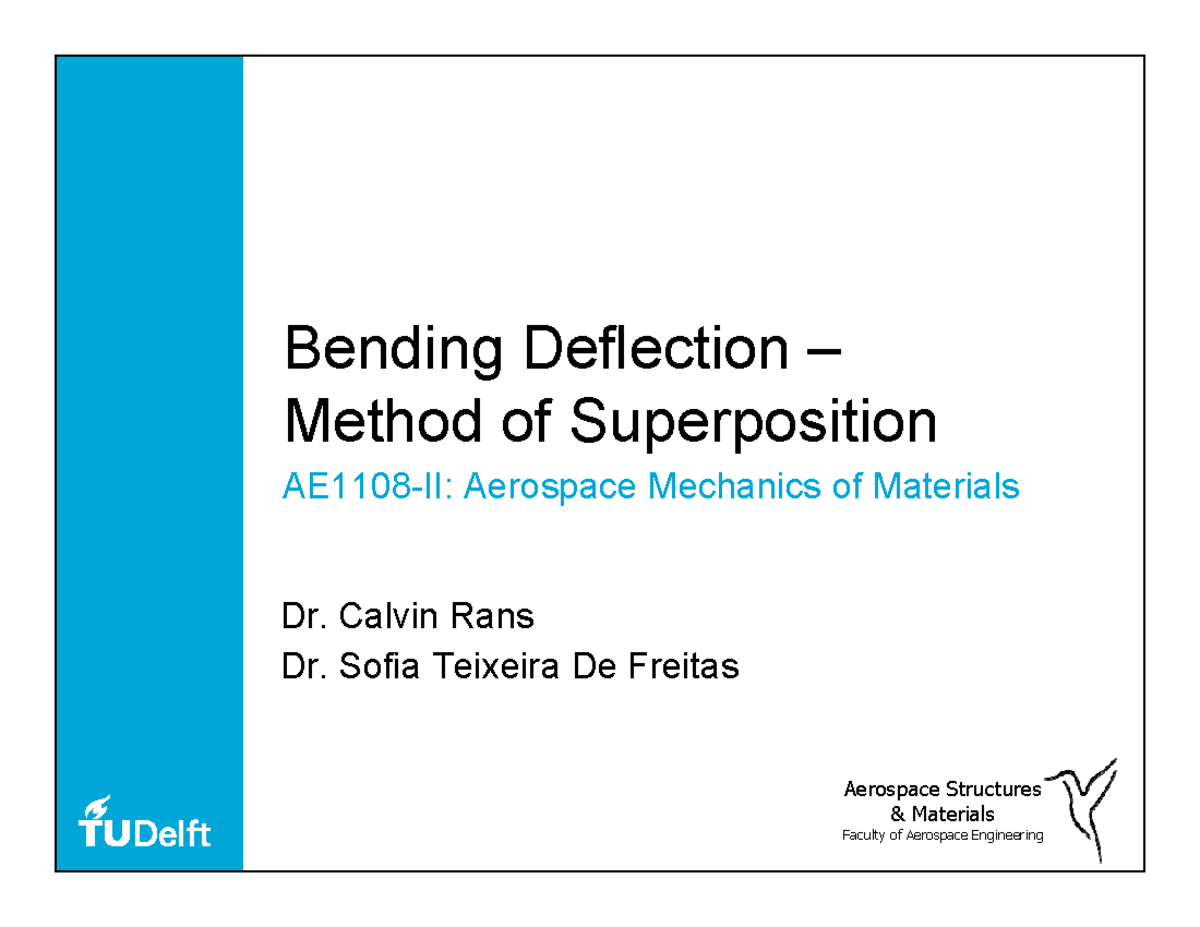 Method of Superposition Formulas & Concepts - Bending Deflection ...