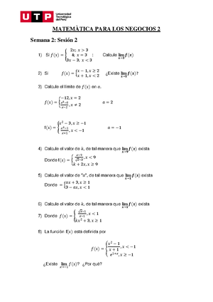 S04.s2 - resolver ejercicios - Semana 4 MATEMÁTICA PARA LOS NEGOCIOS II TEMA: REGLAS BÁSICAS DE ...