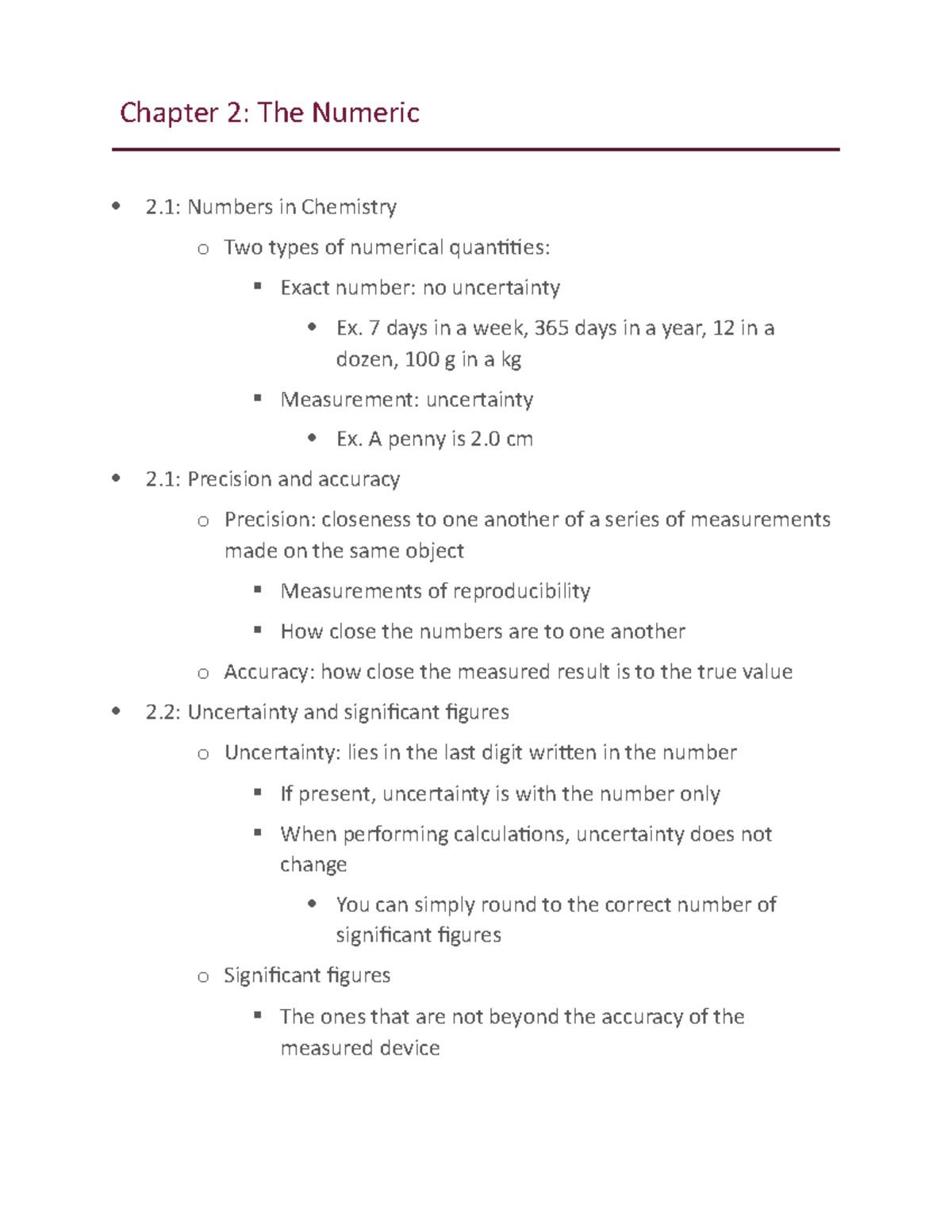 Chapter 2 Notes - Lecture - Chapter 2: The Numeric 2: Numbers in ...
