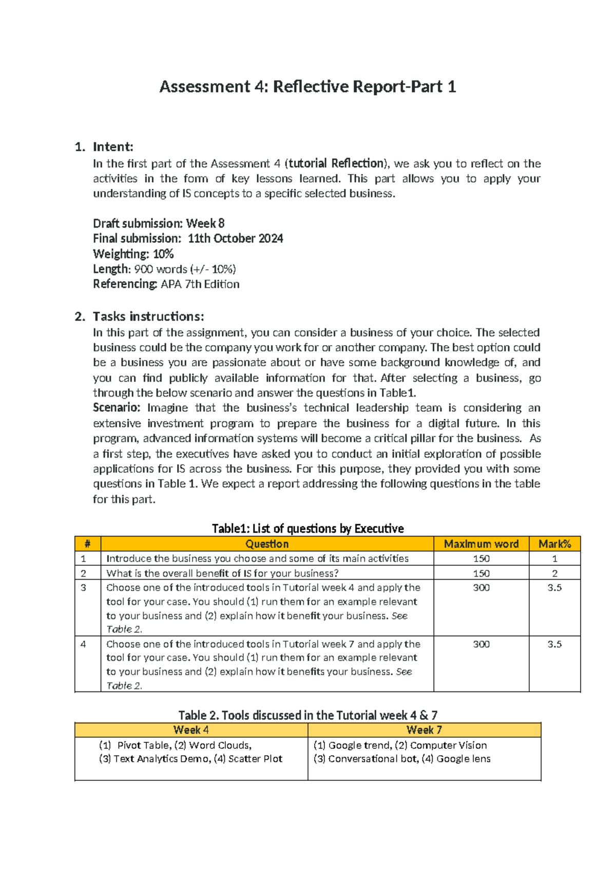Reflective Report-part 1-final-6 - Assessment 4: Reflective Report-Part 1 1. Intent: In the ...