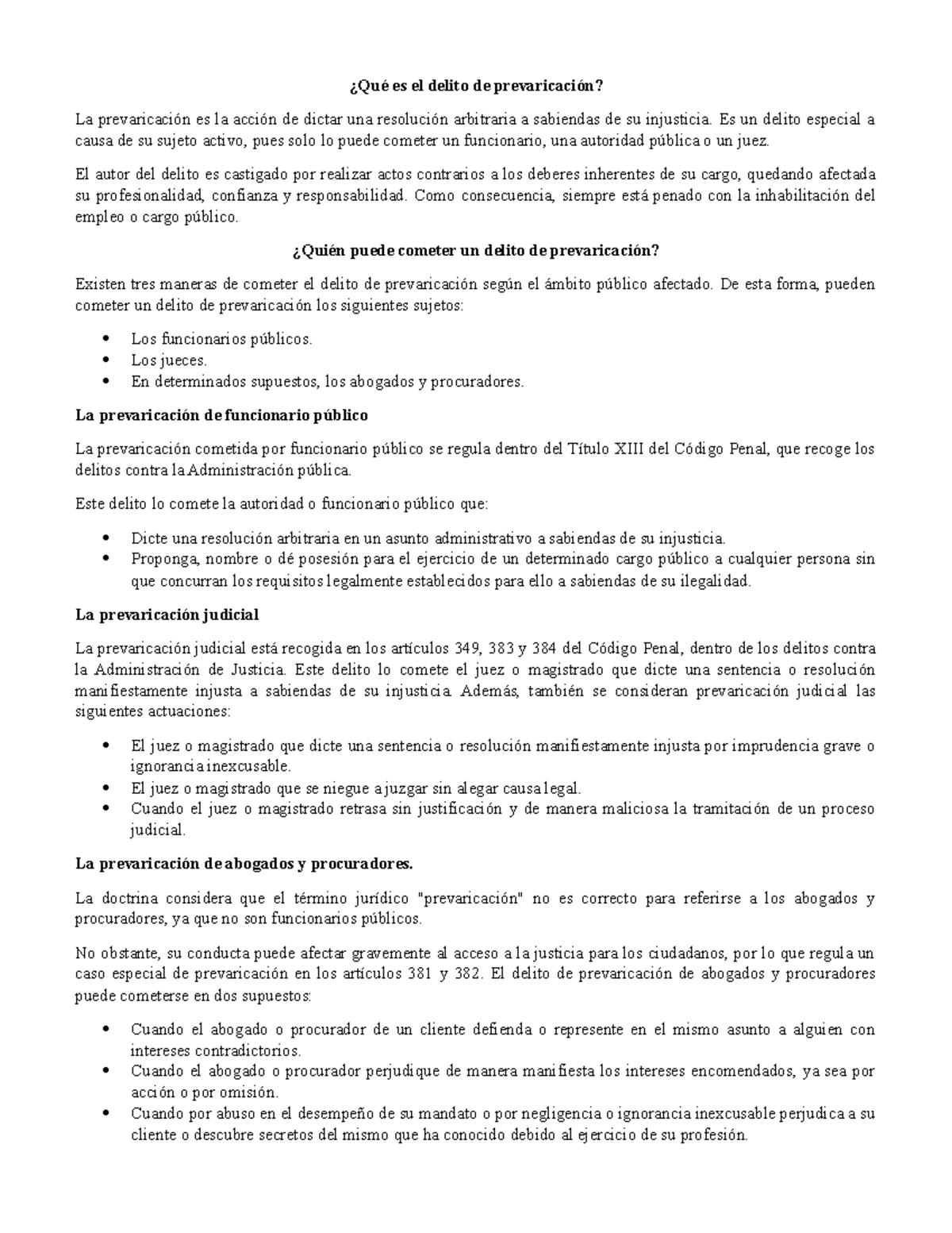 Prevaricacion - Tipos de Prevaricato según el Código Penal de Honduras ...