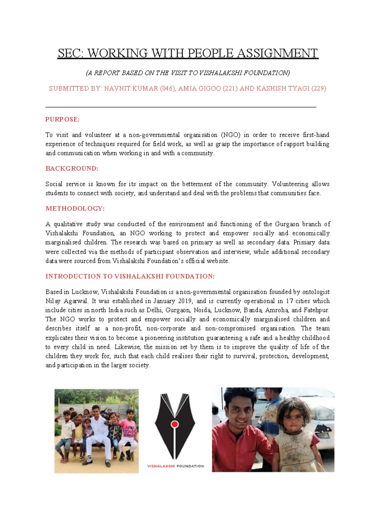 SEC Revised Group Assignment - SEC: WORKING WITH PEOPLE ASSIGNMENT (A ...