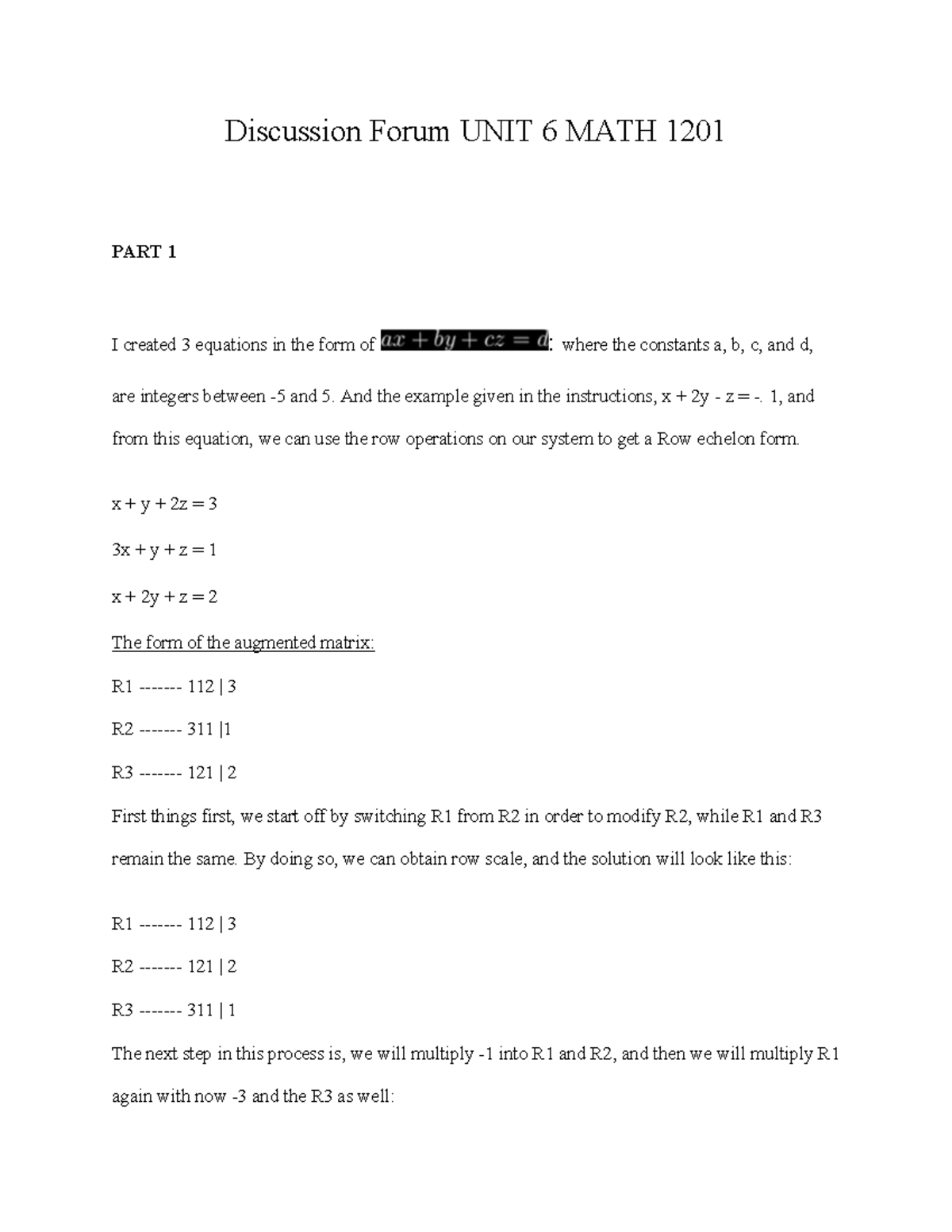 Discussion Forum UNIT 6 MATH 1201 - Deprecated API usage: The SVG back ...