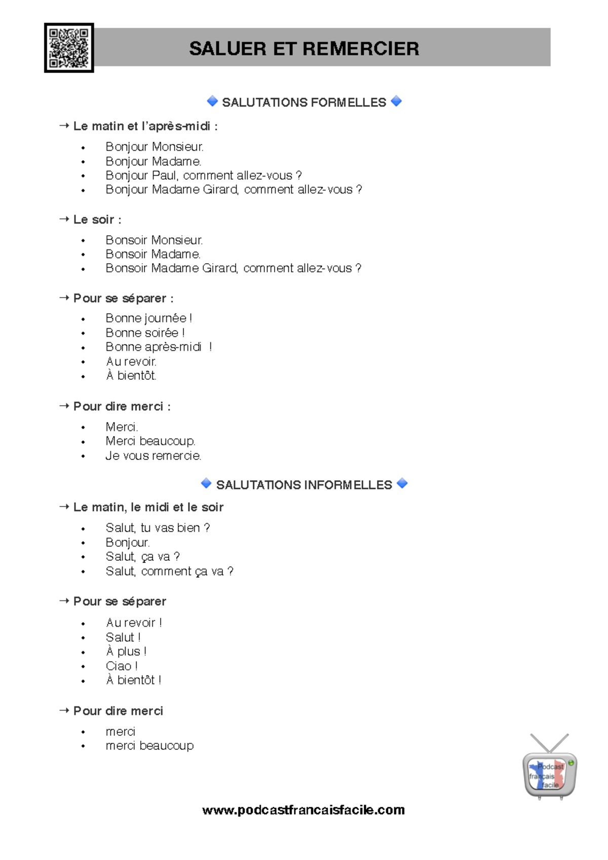 Greetings-French-1 - Notes - 🔷 SALUTATIONS FORMELLES 🔷 → Le matin et l ...