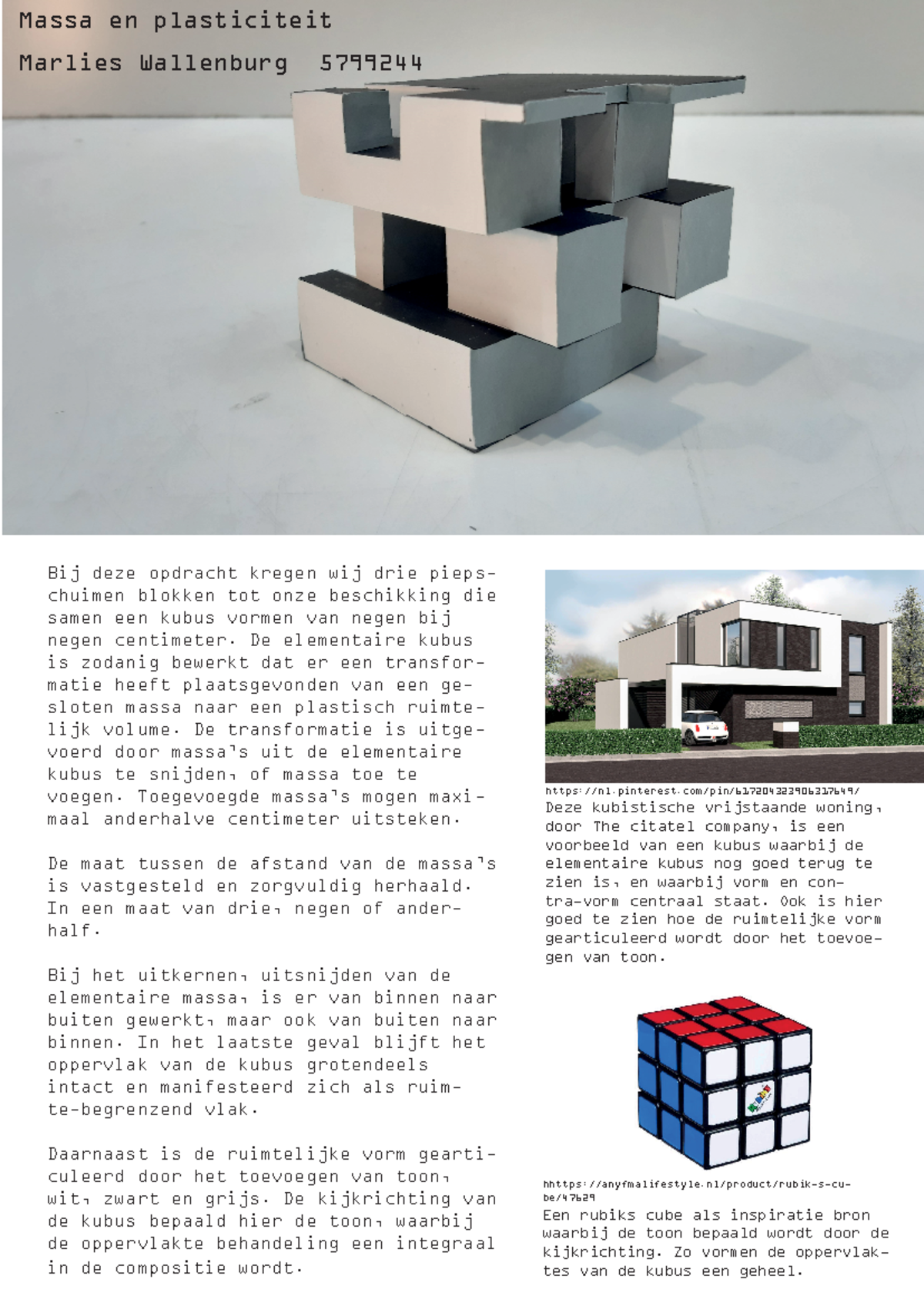 OV1 Massa en plasticiteit pdf - Bij deze opdracht kregen wij drie pieps ...