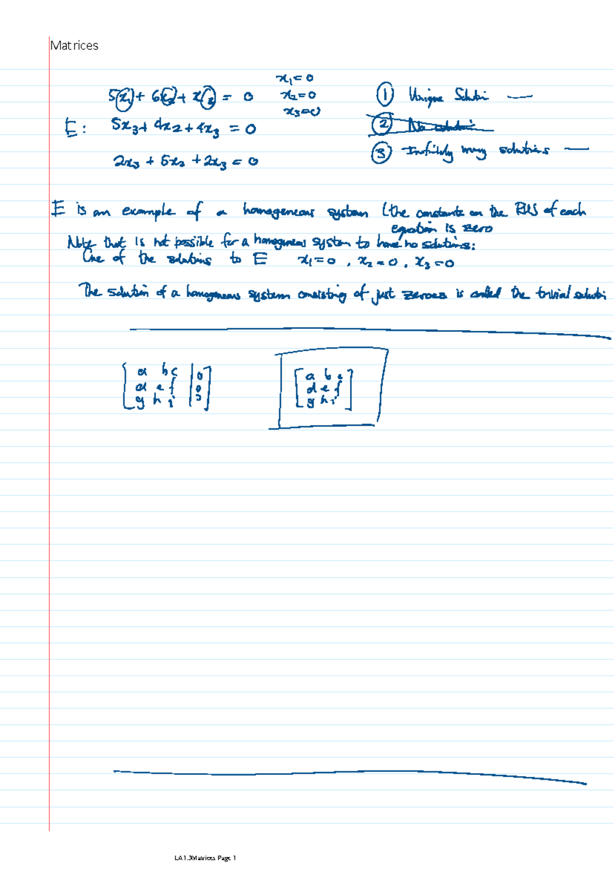 LA1 Section 3, 4a Matrices, Scalar Multiplication, Matrix Addition (2024-08-01) - MATH140 - Studocu