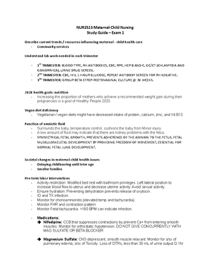 Maternal Exam 1 - The nurse should provide which information about this ...