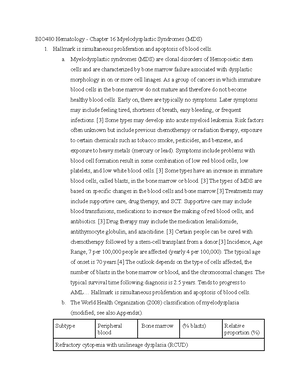 BIO480 Hematology chapter 15 Myeloproliferative neoplasms ...