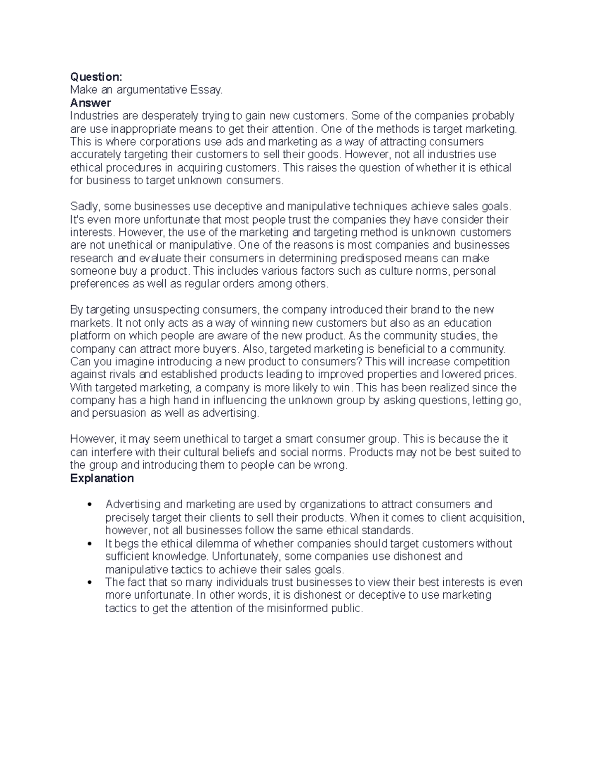 Question - I hope it helps you. This is based on my own understanding ...