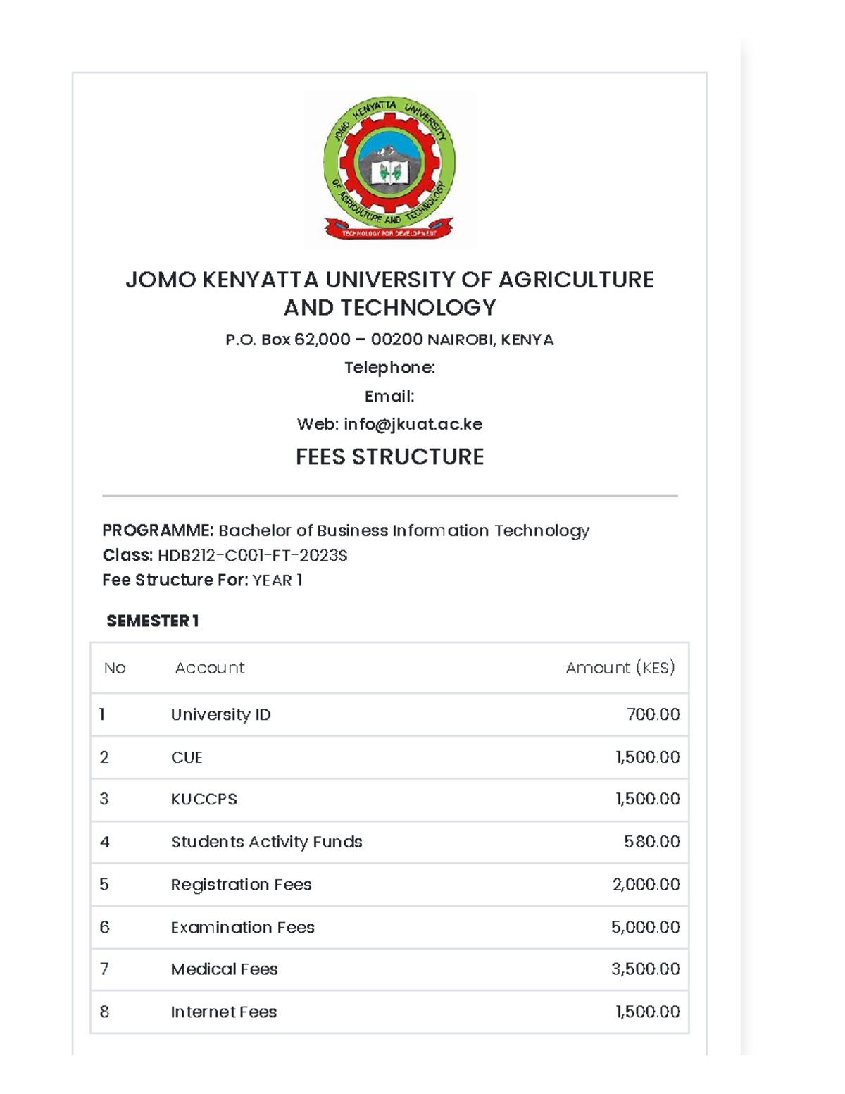 Jomo Kenyatta University of Agriculture and Technology - Business ...