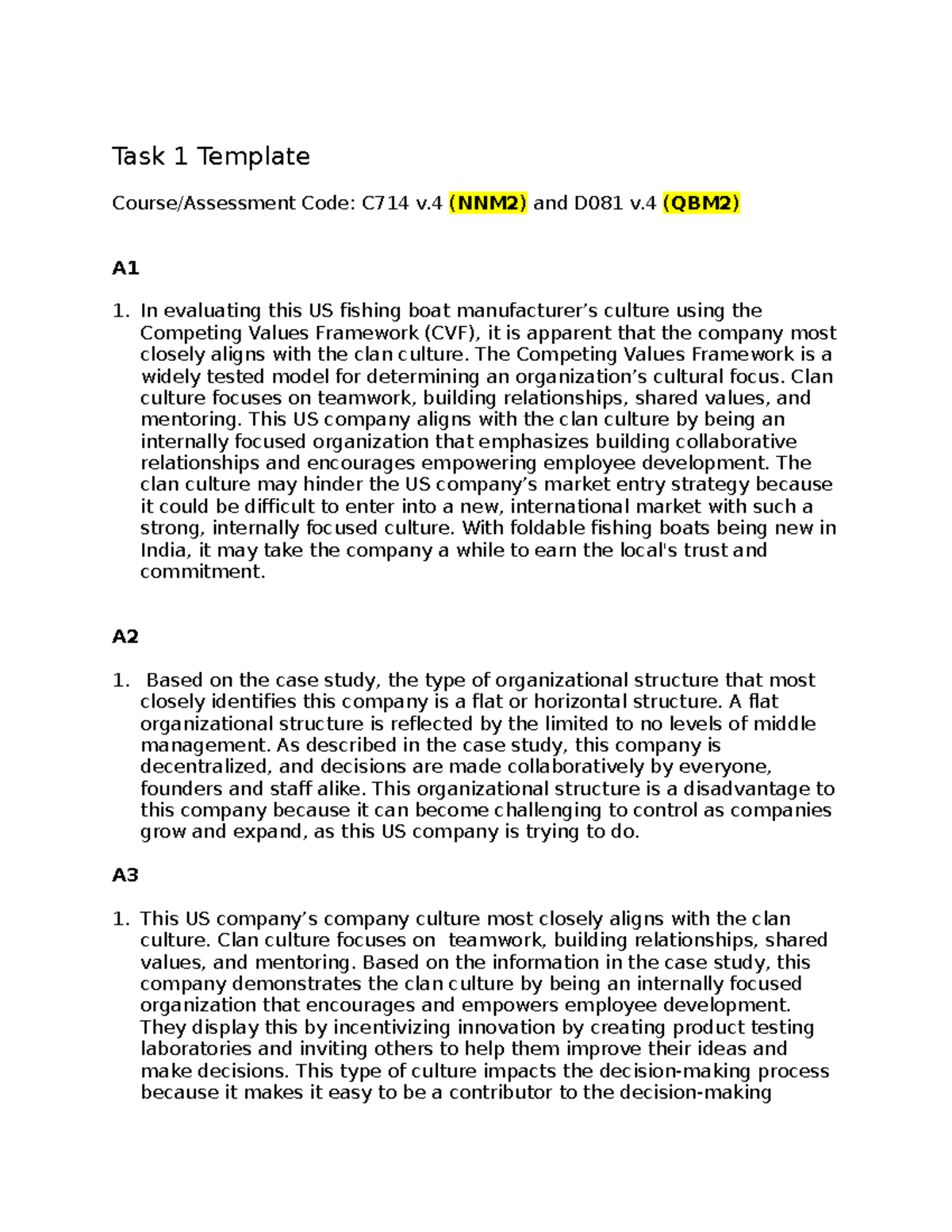 US Fishing Boat Culture and Organizational Structure - Studocu
