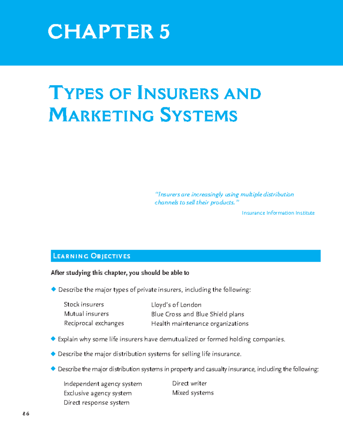 Chapter 5 RM - 8 6 Learning Objectives After studying this chapter, you should be able to ...