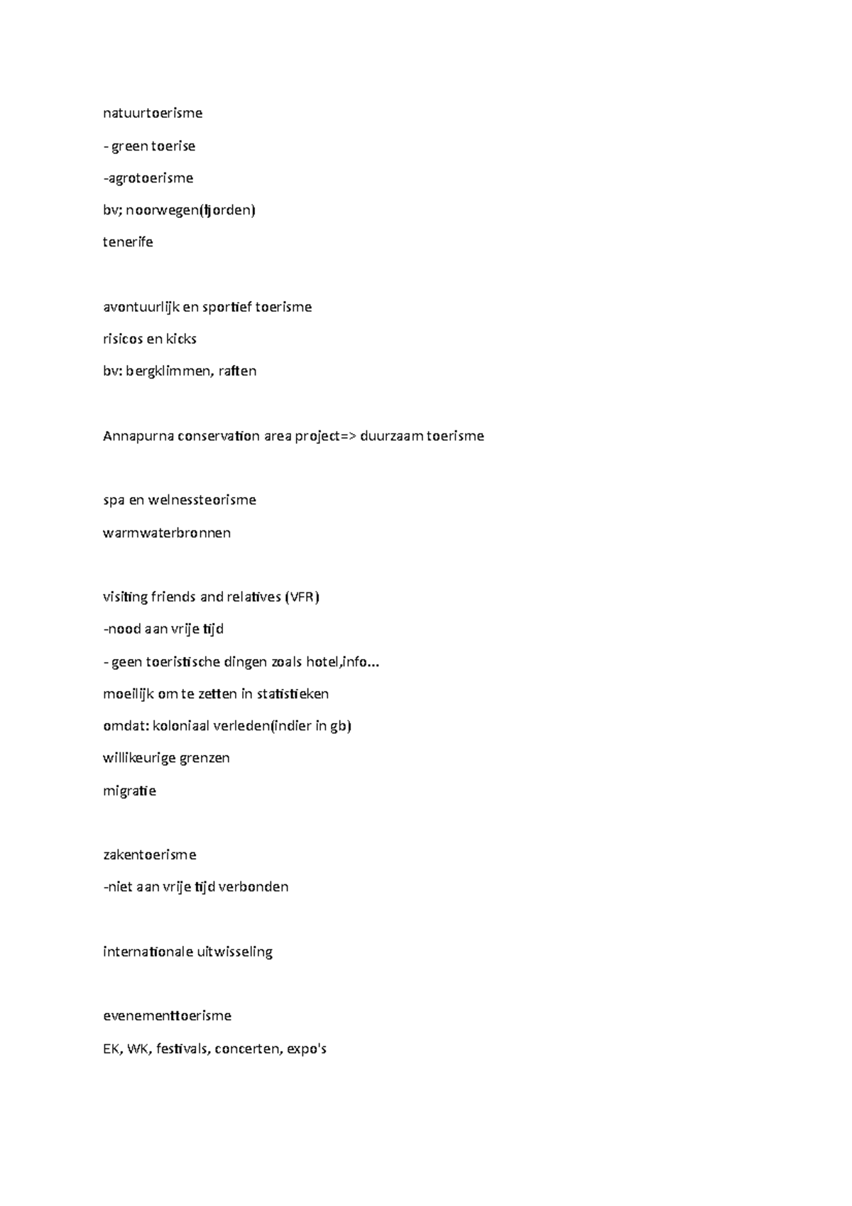 Samenvatting pe - c c c - natuurtoerisme green toerise -agrotoerisme bv ...