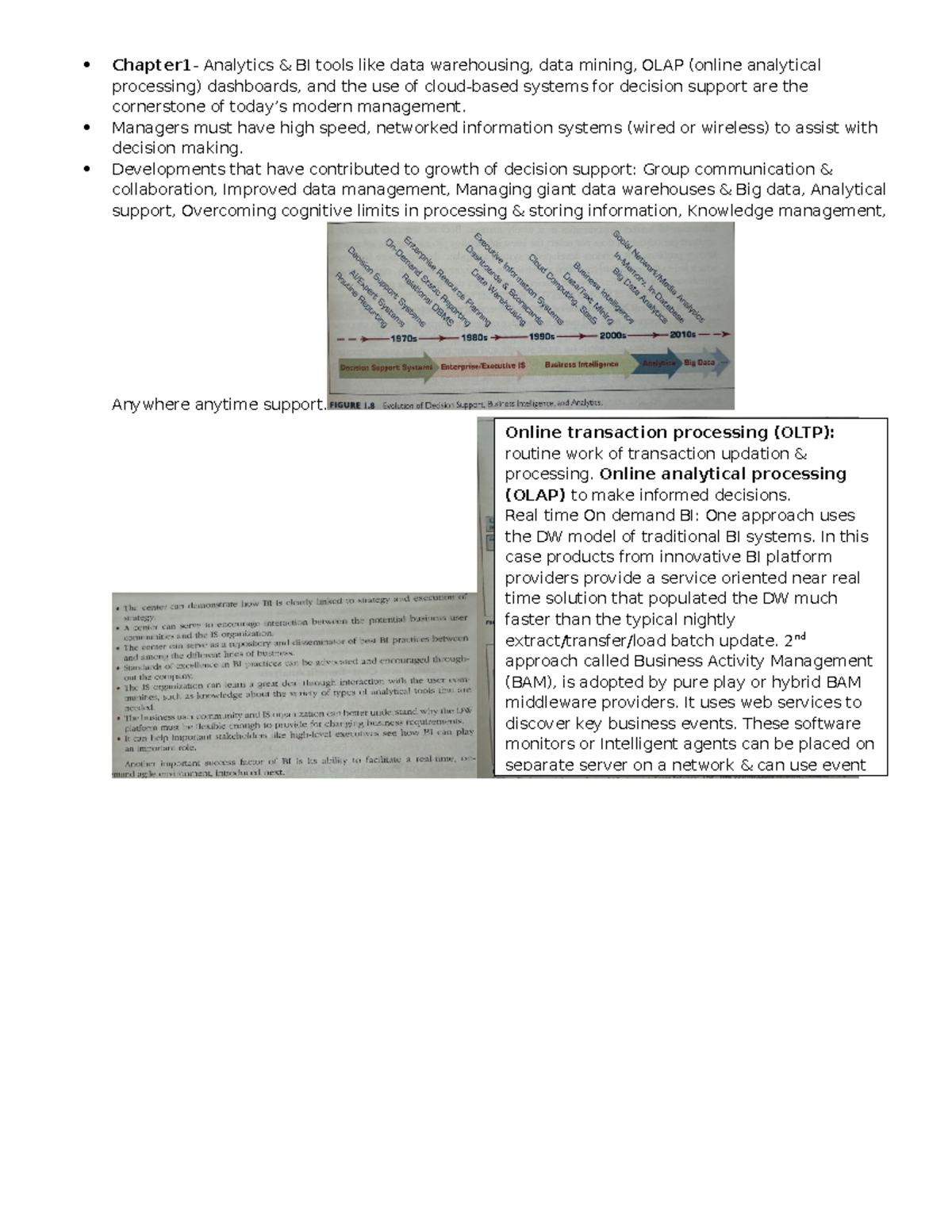 Cheat Sheet Exam 1 - Chapter1- Analytics & BI tools like data ...