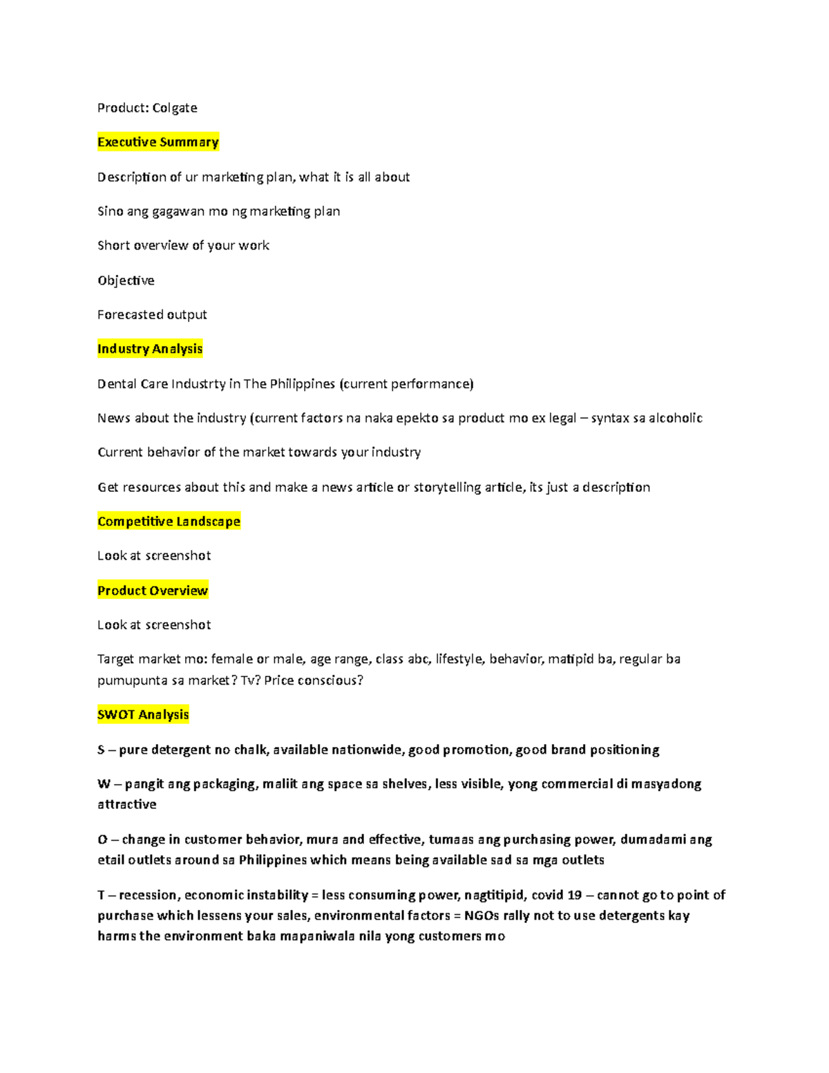 Marketing-Power point presentation - Product: Colgate Executive Summary ...