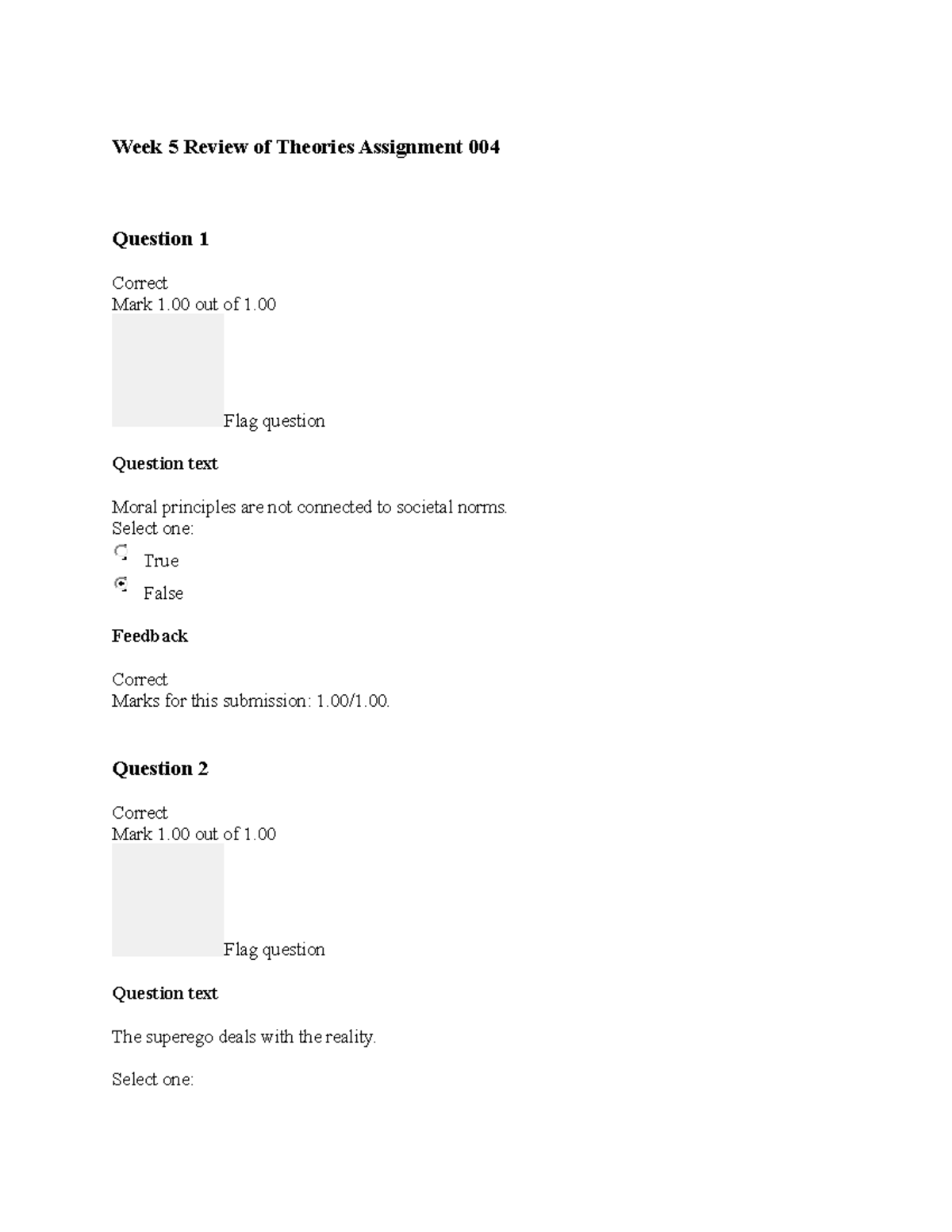 Week 5 Review of Theories Assignment 004 - Week 5 Review of Theories ...