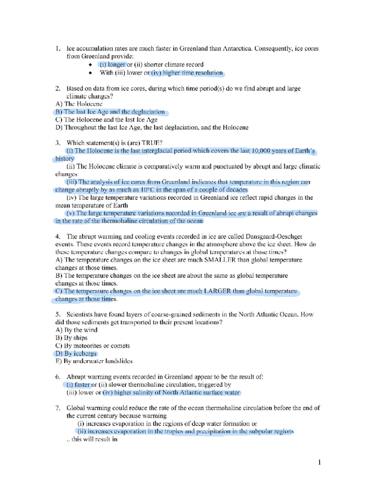Last Millennium Completed Study Questions - Eos340 - Studocu