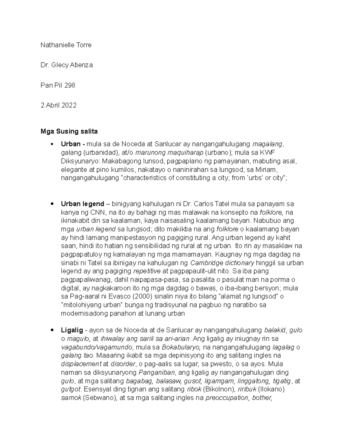 PP298 Anotasyon Torre (checked) - Nathanielle Torre Dr. Glecy Atienza ...