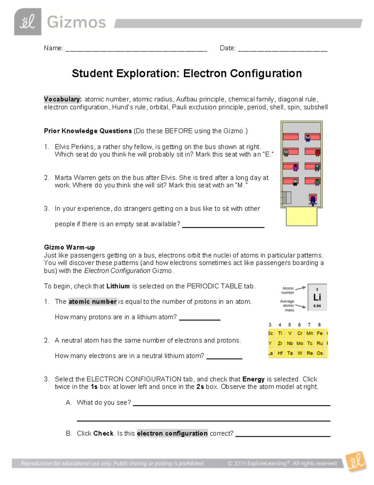 Electron+Configurations+Part+A - 2019 Name ...