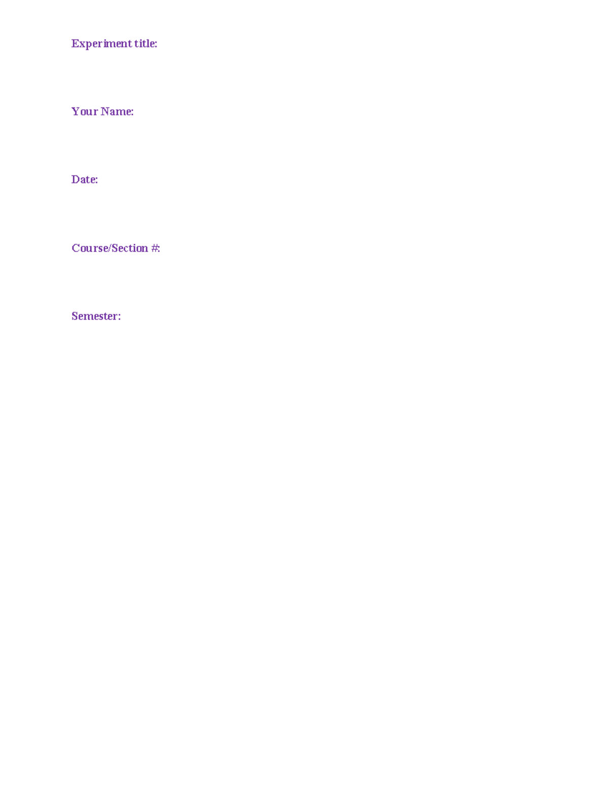 Exp 2 Seperation of Components ina mixture Student Last Name First name ...