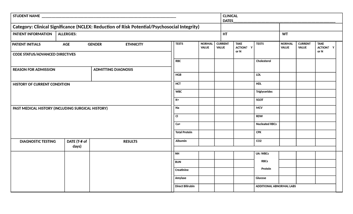Clinical+Paperwork+NP - STUDENT NAME - Studocu