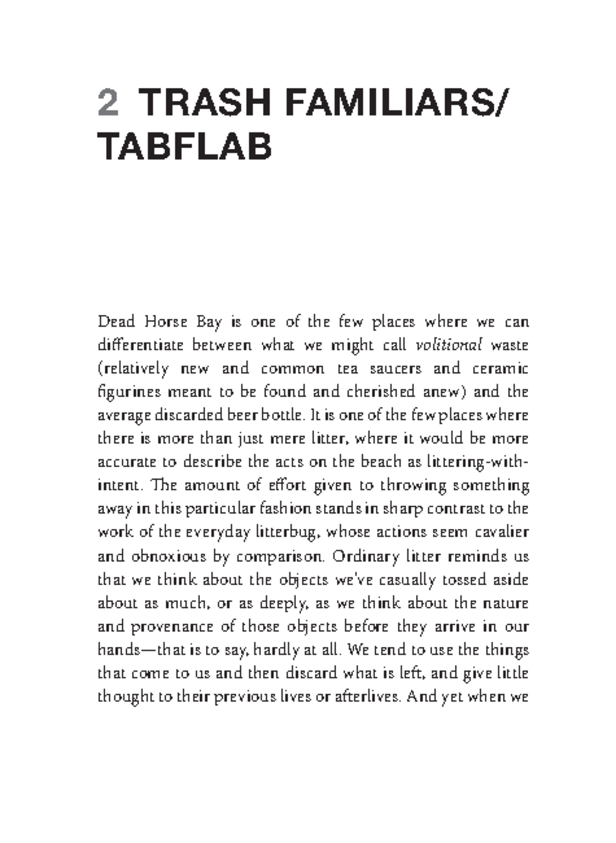 Brian Thill - Waste, Chapter 2 - 2 trash Familiars/ taBFlaB Dead Horse ...