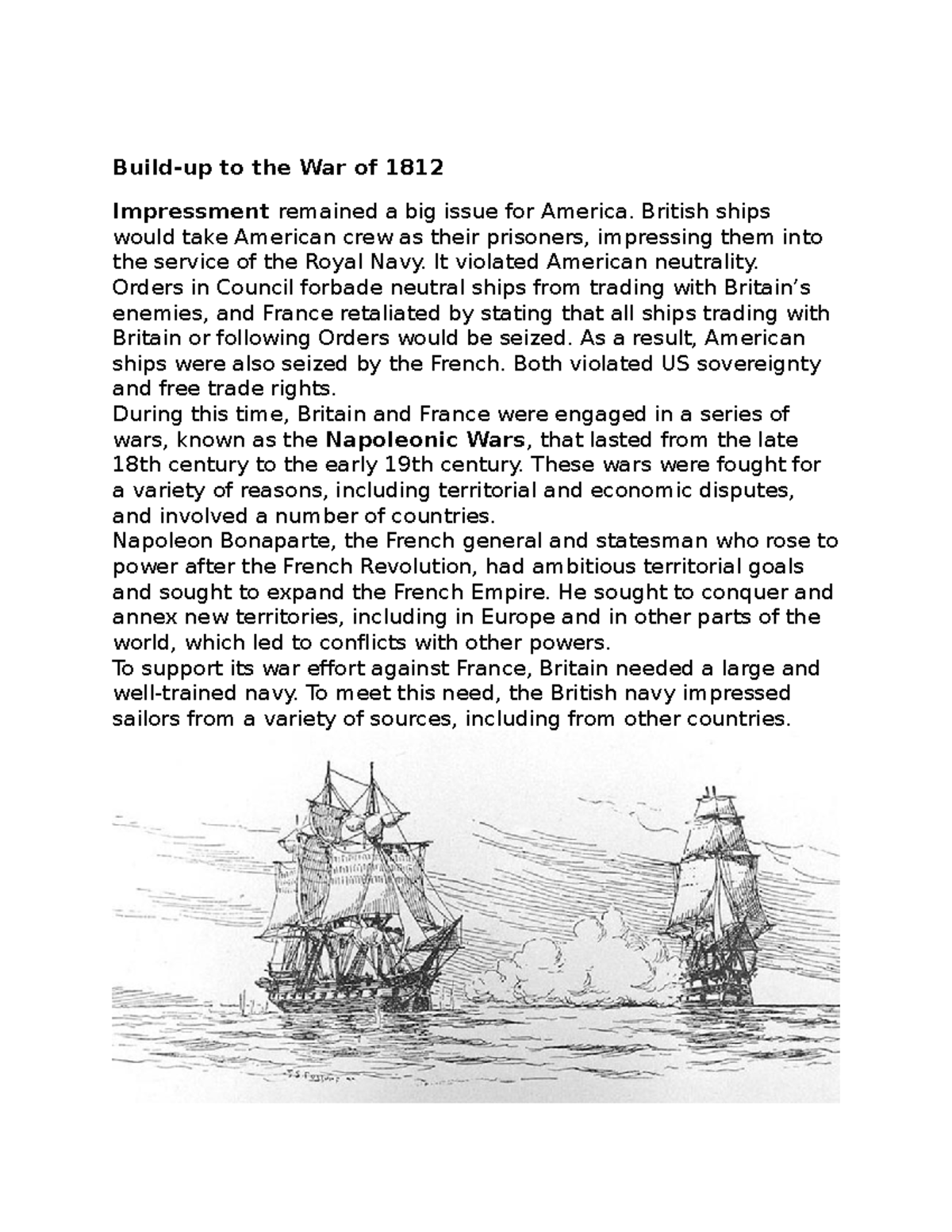 4.4 America on the World Stage - Build-up to the War of 1812 ...