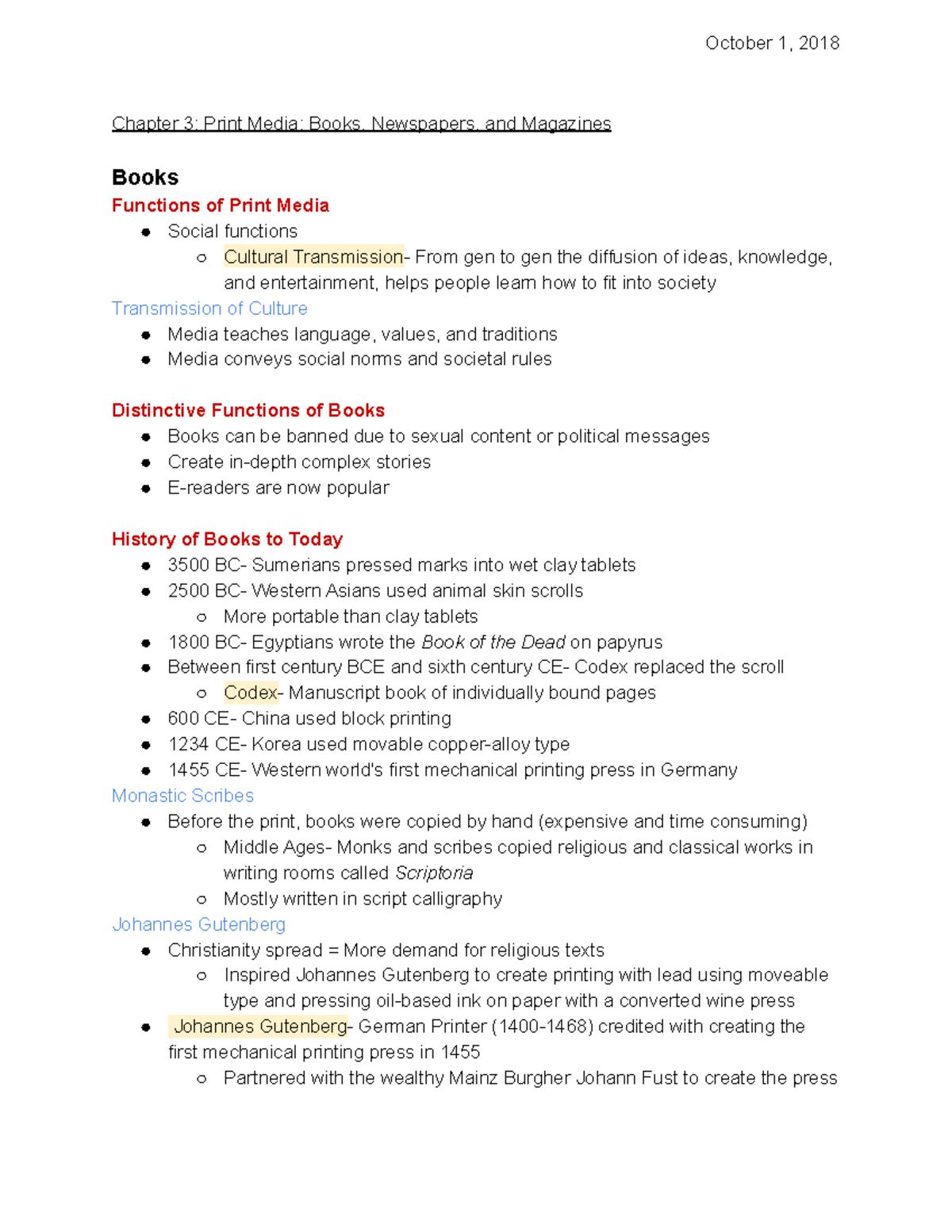 Chapter 3 (Print Media) - Chapter 3: Print Media: Books, Newspapers ...