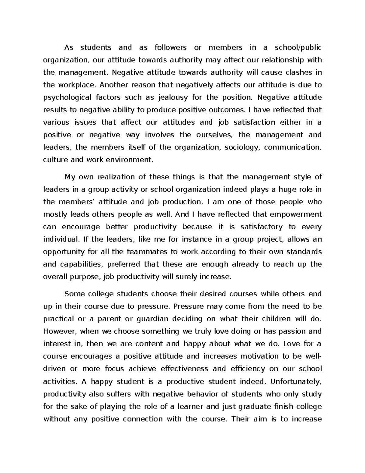 Reflection mod 2 - Lecture notes 21 - As students and as followers or ...