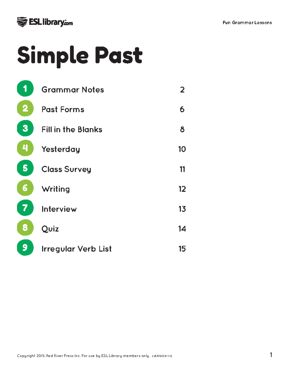 09 - ESL Simple Past - material para practicas de negocios, con ...