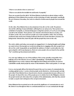 Script FOR THE English Month Culminating Activity - SCRIPT FOR THE ...