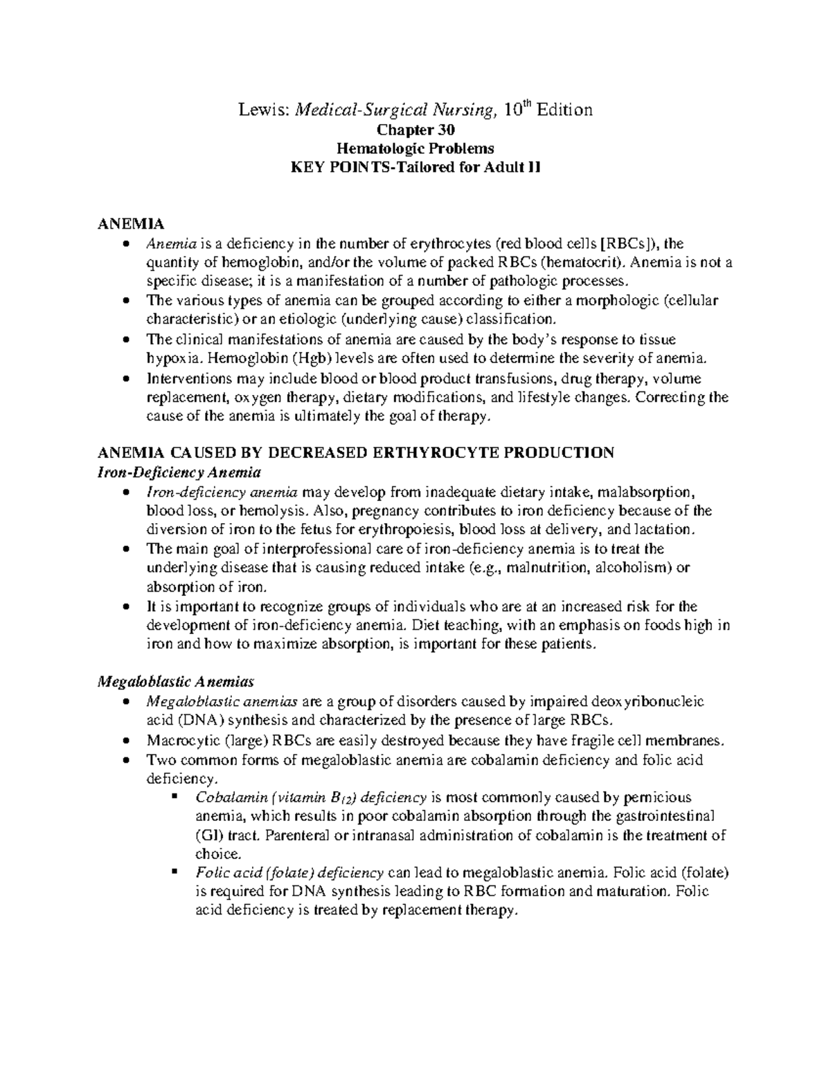 Module 6 active learning guide (5 files merged) - Lewis: Medical ...