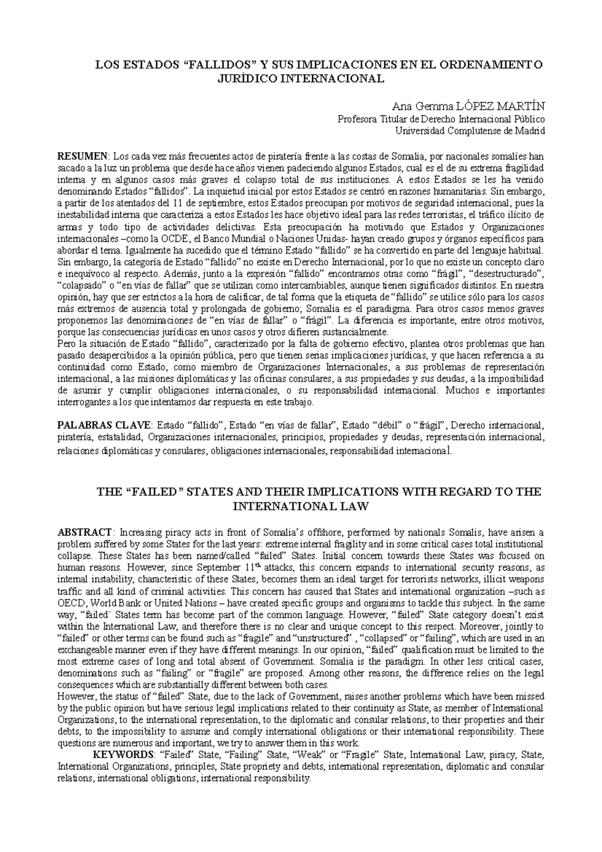 Cómo identificar un estado fallido a todas luces - LOS ESTADOS ...