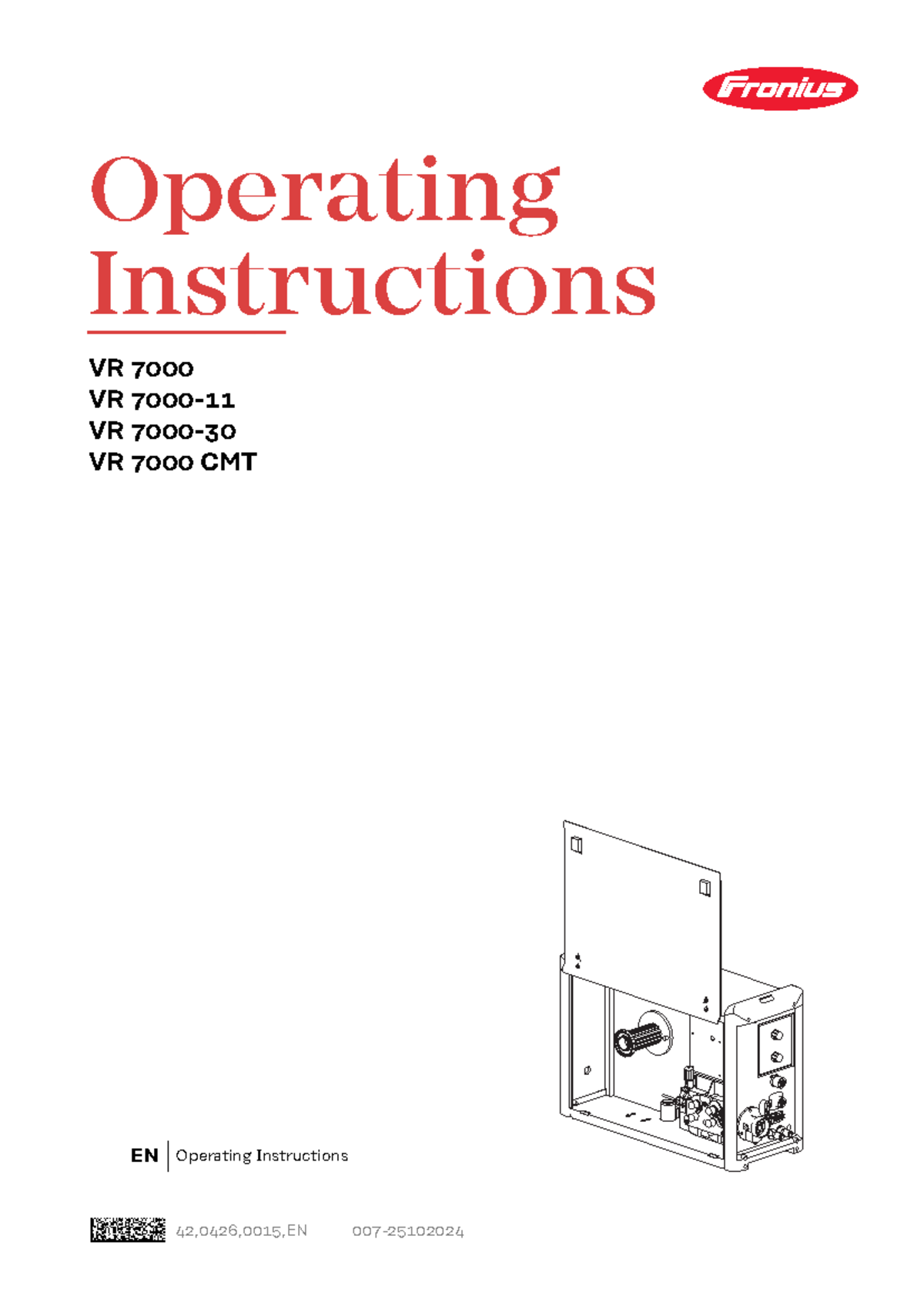 Fronius VR 7000 CMT - Catalogo maquina soldadura - Operating ...
