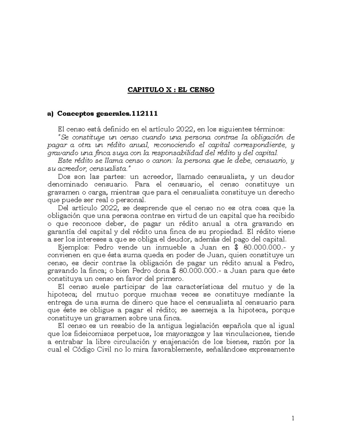 El Censo - ddddd - CAPITULO X : EL CENSO a) Conceptos generales. El ...