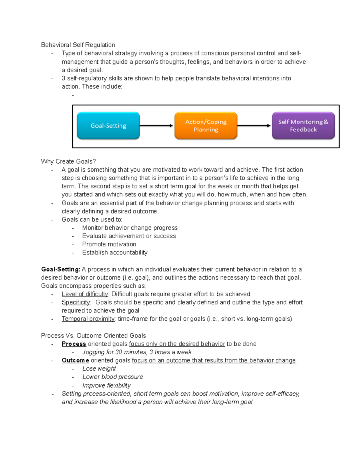 BHAN 435 - Behavioral Self Regulation - Behavioral Self Regulation Type ...