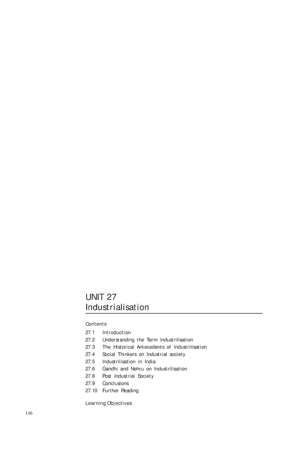 Unit-27 - Course - UNIT 27 Industrialisation Contents 27 Int r oduct i ...