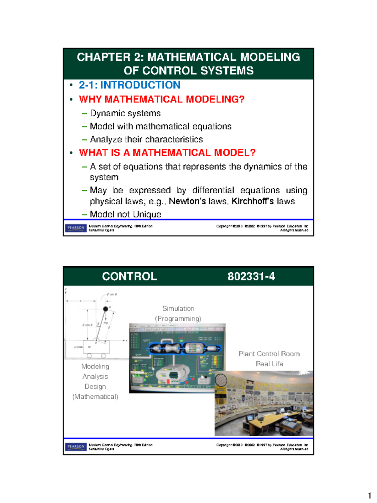 Chap 02 - Mathematical Modeling of Control Systems - Copyright ©2010 ...