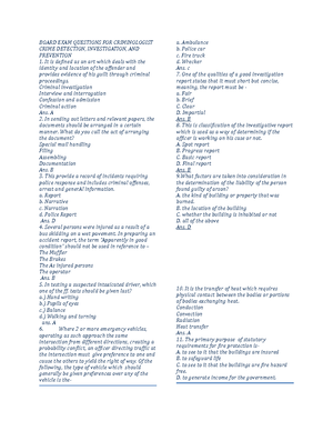 CDI Review Questions - Kuhleen Panal - Crime Detection Review Questions ...