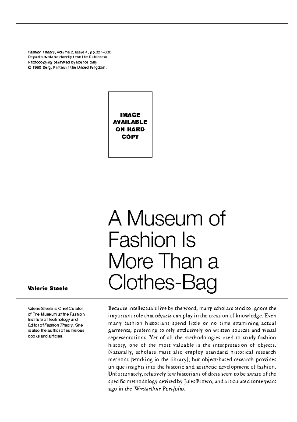 Steele+Clothes+Bag - ..zgyy - A Museum of Fashion Is More Than a ...