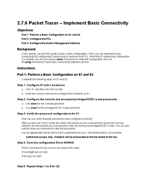 4.7.1 Packet Tracer - Connect the Physical Layer - ITExam Answers - Packet Tracer - Connect the ...