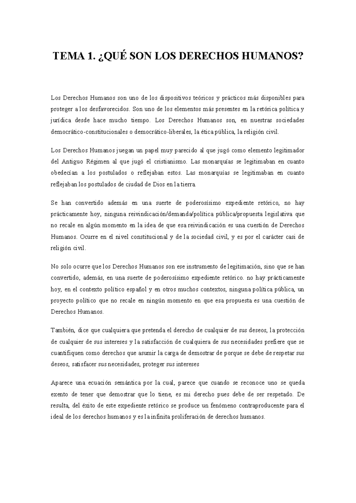 Tema 1 Qué Son Los Derecho Humanos Tema 1 Qué Son Los Derechos