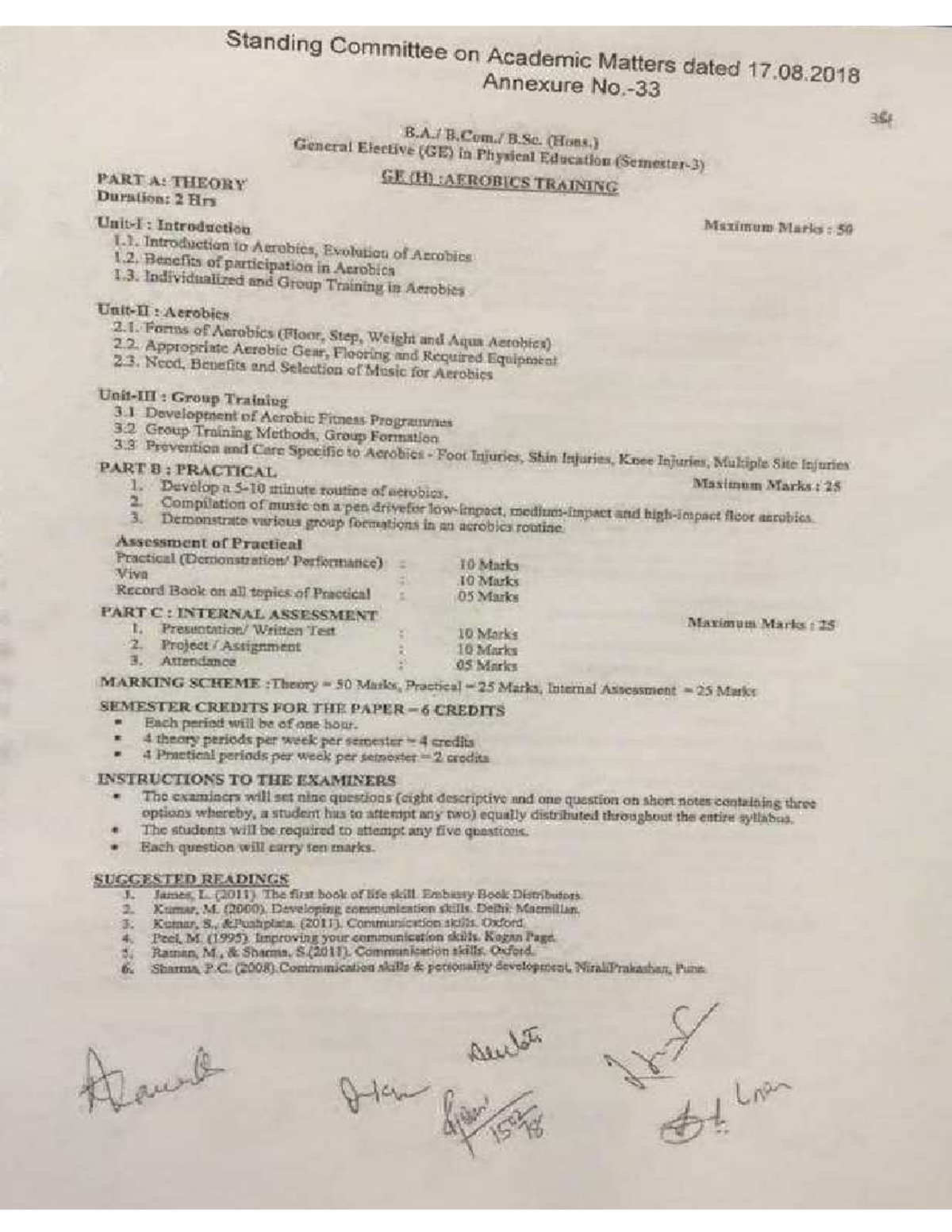 GE-Aerobics-Training - BA 501 - Studocu